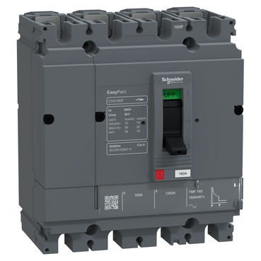 LV516343FT - circuit breaker, EasyPact CVS160F, 36kA at 415VAC, 160A ...