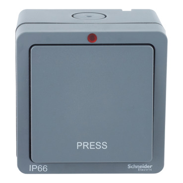 LWP1012RP - "Retractive switch, Lisse weatherproof, IP66, 1gang, 10A ...