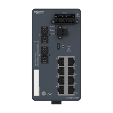 MCSESM103F2CU0 - network switch, Modicon Networking, managed, 8 ports ...