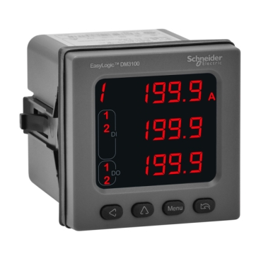 METSEDM3123C - 3-Phase Ammeter, EasyLogic DM3000, RS485, 2DI2RO, LED ...