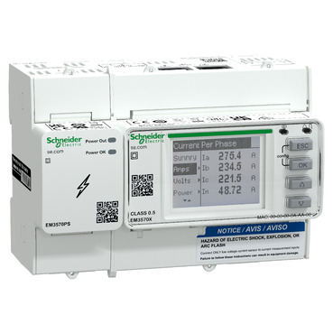 METSEEM3570 - DIN rail meter, PowerLogic EM3570, Ethernet, LVDC, LVCT ...