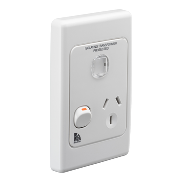ML2015VDI-WE - Single Switch Socket Outlet, Medilec, 250V, 10A ...