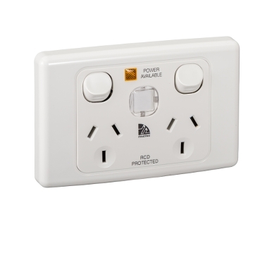 ML2025IS-WE - Twin Switch Socket Outlet, Medilec, 250V, 10A, 2 Gang ...