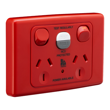 ML2025RC10-RD - RCD Protected Medilec, Medilec, Twin Switch Socket ...