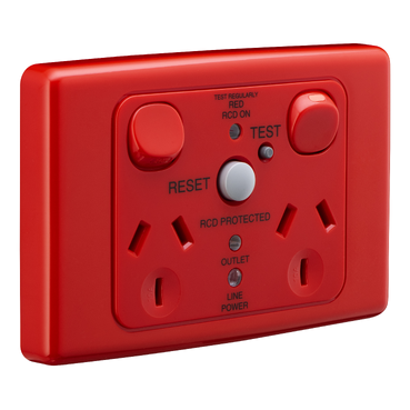 ML2025RCD10-RD - Switched Socket, Medilec, Twin 10A RCD 10mA ...