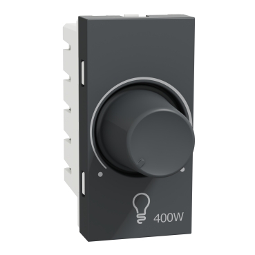 MLDMR1M_AN - Dimmer, Miluz Lara, 400W, 1 module, anthracite | Schneider ...