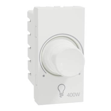 MLDMR1M_WH - Dimmer, Miluz Lara, 400W, 1 module, white | Schneider ...