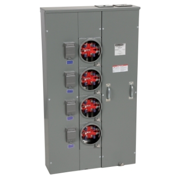 MPR64200 - Meter center, MP Meter-Pak, 4 sockets, no bypass, 5 jaws ...