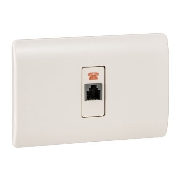 MWD64901 - Genesis - Assembled 1 Data socket RJ11 - 4 wires - beige ...