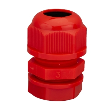 NLDTG20SRED - cable gland - nylon - 20 mm short - 6 to 12 mm cable diam ...