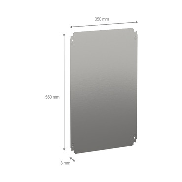 NSYMM64 - Placa de Montaje Ciega Alto 600 X Ancho 400 mm en Chapa de ...
