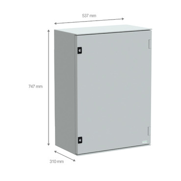 NSYPLM75G - Wall mounted polyester enclosure, PanelSeT PLM, plain door ...