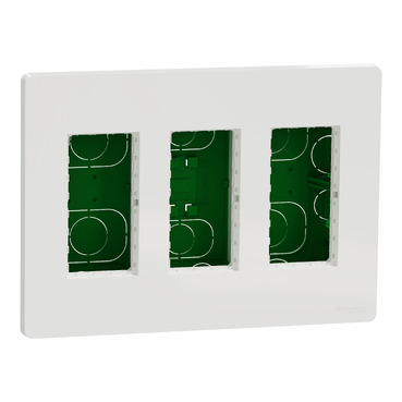NU173418 - New Unica - workstation - flush - 3 x 4 modules - white ...