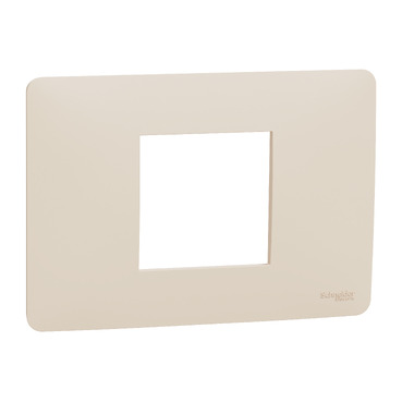 NU210244 - Cover frame, New Unica, 1 gang, 2 modules, beige | Schneider ...