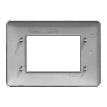 NU210330 - New Unica - cover frame - 1 gang - 3 modules - aluminium ...