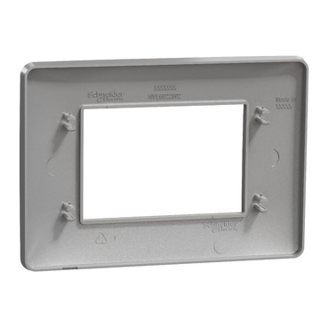 NU210330 - New Unica - cover frame - 1 gang - 3 modules - aluminium ...
