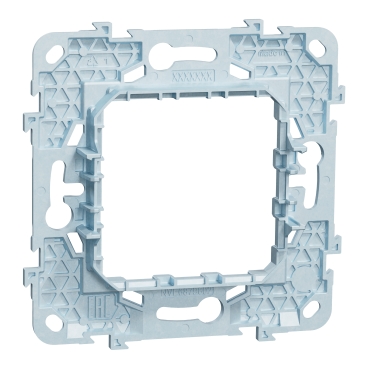 NU7002 - New Unica, fixing frame, zamak, 2 modules 1 gang | Schneider ...