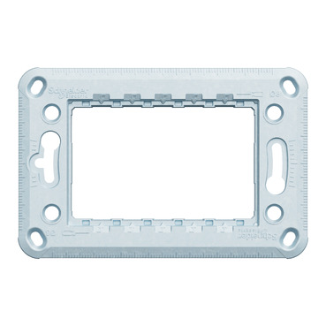 NU7103 - New Unica, fixing frame, zamak, 3 modules 1 gang | Schneider ...