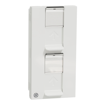 NU946220 - Central plate, New Unica, for RJ45, 2x Keystone/Systimax, 4 ...