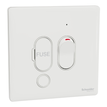 NUX31DFSGN_PW - Fuse connection unit, Unica X, 13A, 250V, 1 gang, 2 ...