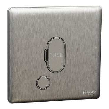 NUX31FSG_SS - Fuse connection unit, Unica X, 13A, 250V, 1 gang, with ...