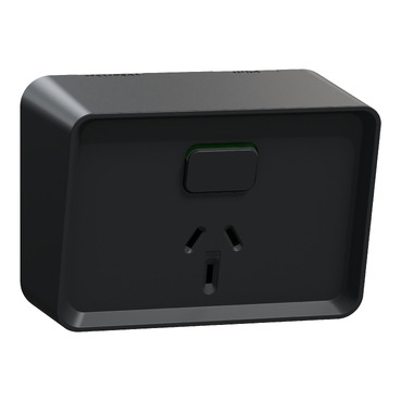O3015-BK - Single Switched Socket Outlet, Clipsal Iconic Outdoor ...