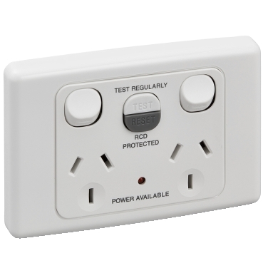 2025RC10-WE - RCD Protected Twin Switch Socket Outlet, 2000 Series ...