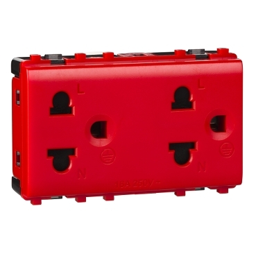 3426UEST2MP_RD - Concept - twin universal socket - 3 pin - 16A - 3 ...