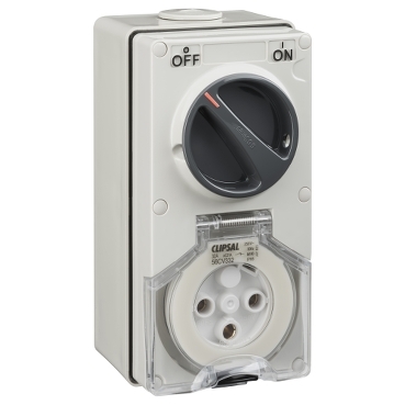 56CV332-GY - Switched Socket Outlet, Clipsal - 56 Series, 250V, 32A, 3 ...