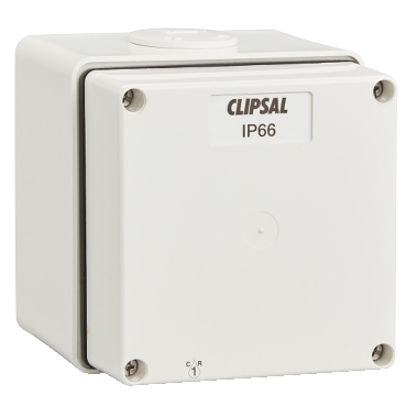 56JB1-RW - Junction Box, Clipsal - 56 Series, IP66, 1 Gang (101 x 101 x ...