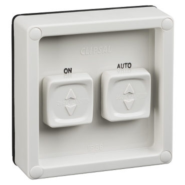 56SSW2AMLE-GY - Switch Surface, Clipsal - 56 Series, IP66 2 Gang Single ...