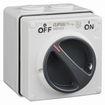 56SW220-RW - 56 Series - Surface Switch - 1G - 20A DP - 2-Way - 500VAC ...