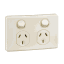 C2025-CM - Socket Outlet Switch, C2000 Series, Double Horizontal, 250V ...