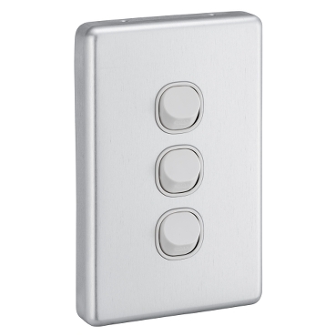 C2033VAWEGD-BA - Flush Switch, Classic C2000 Series, 3 Gang, 250VAC ...