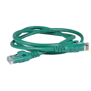 DCEPCURJ01GNM - Category 5e, Patch Cord, UTP, 1M, Green | Schneider ...