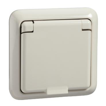 ELG235044 - Steckdose 16A komplett IP44 FASHION Schraubklemme reinweiß ...