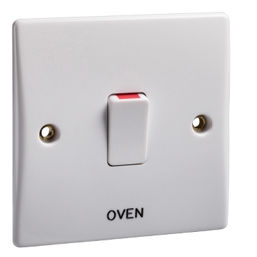 GU2010OV - Switch, Ultimate Slimline, 20A, 2-pole, oven, white ...