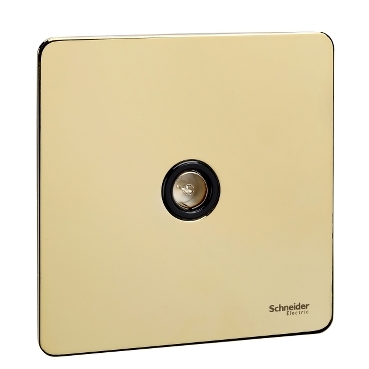 GU7410BPB - Ultimate Screwless flat plate - TV/FM socket - coaxial - 1 ...