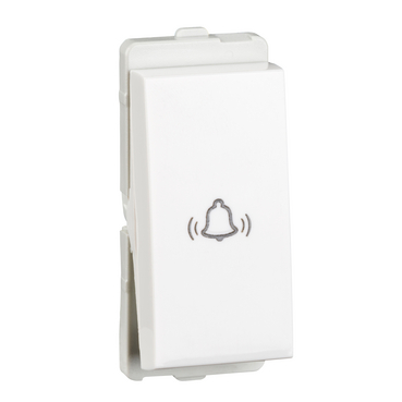 P1005 - Bell press switch, Livia, 10A, 1 module, IP2X, white | Schneider Electric India