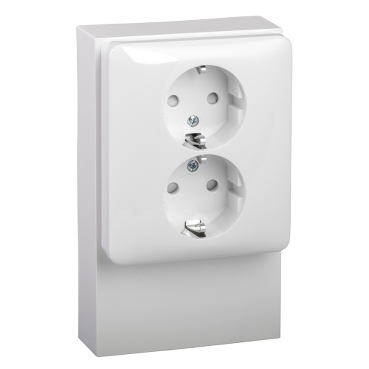WDE002410 - Steckdose 2-fach BR-Schutz 16A Geraetetraeger Schachtaus ...