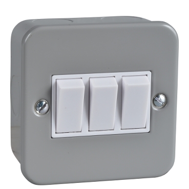 GMC1032 - "Exclusive - 2-way plate switch - 3 gangs - 10 AX - grey ...