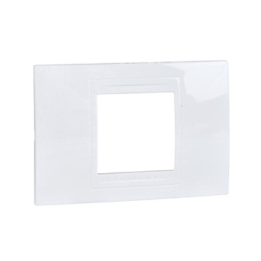 MGU4.102.18 - Unica Blanc liseré Blanc plaque de finition 1 poste ...