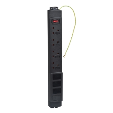 PM4MS4X6C - service box with mains switch - 4 socket-outlets (V) - 4X6C ...