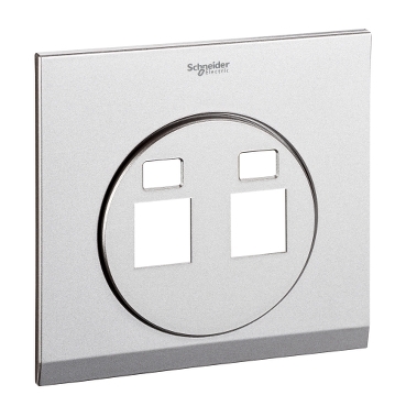 UDC32TDXBS - Ulti - 2 gang RJ45 data socket cover plate (brushed silver ...