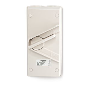 WHD20_GY - 20A 440V Wheatherproof Surface Mount Double Pole Isolating Switch IP66 | Schneider ...