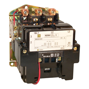 8502SEO3V02S - NEMA Contactor, Type S, nonreversing, Size 3, 90A, 50 HP ...