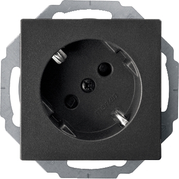 MTN248514 - SCHUKO socket-outlet insert 45° with shutter, anthracite, System M | Schneider ...