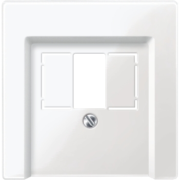 MTN296019 - Central plate with square opening, polar white, glossy ...