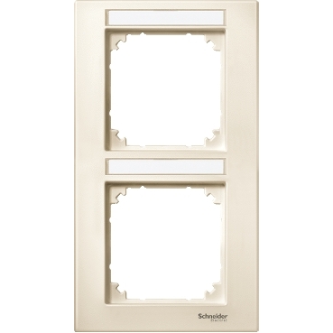 MTN476244 - M-Plan frame, 2-gang with labelling option, vertical ...