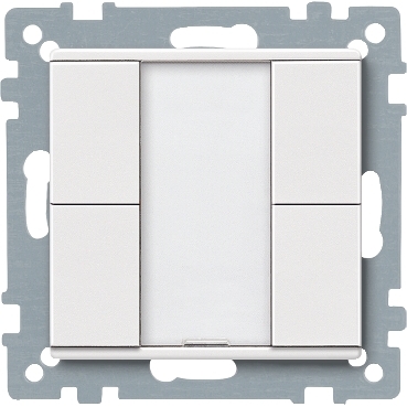 MTN627619 - Push-button, 2-gang plus, polar white, System M | Schneider ...